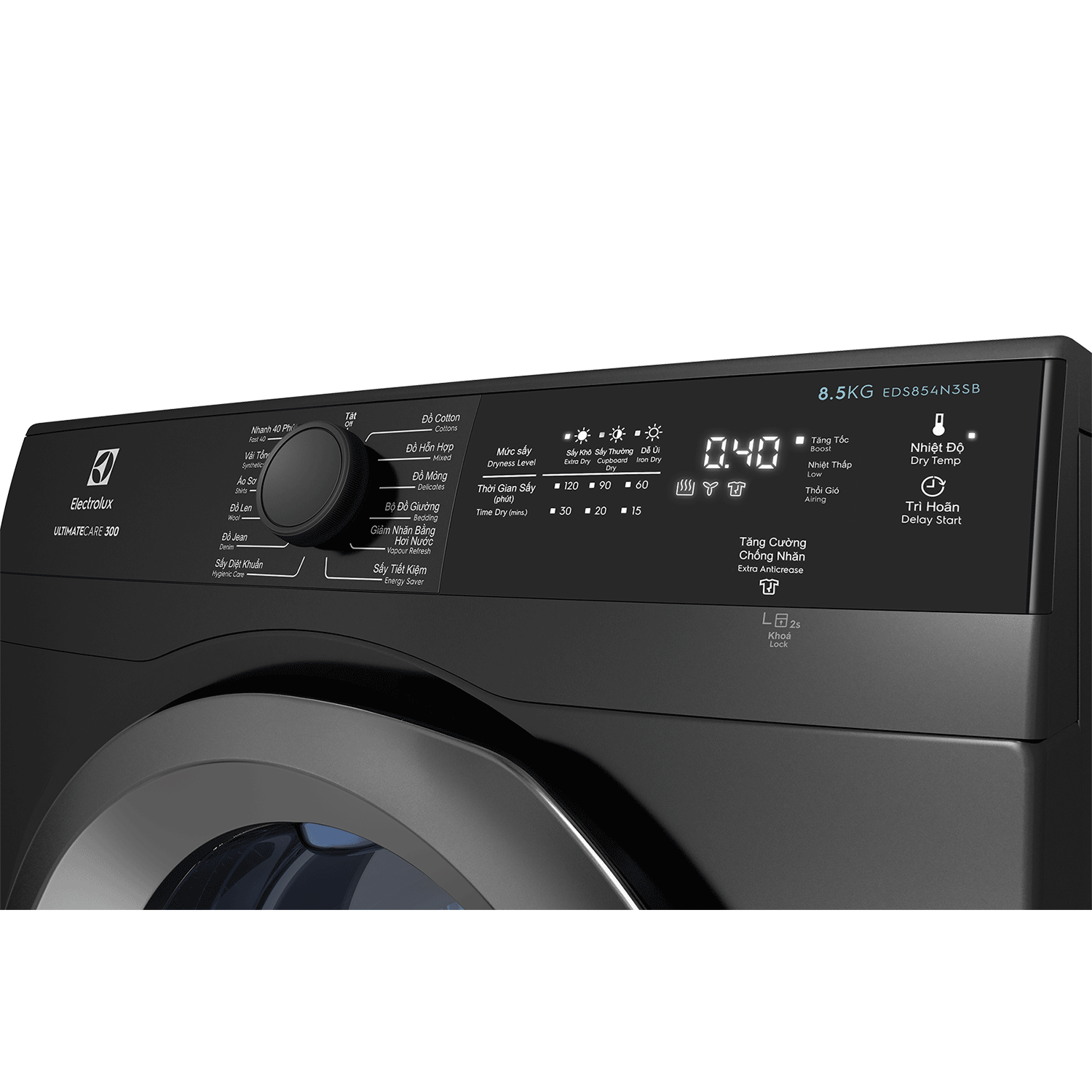 Máy sấy Electrolux thông hơi 8.5kg UltimateCare 300 - EDS854N3SB ...