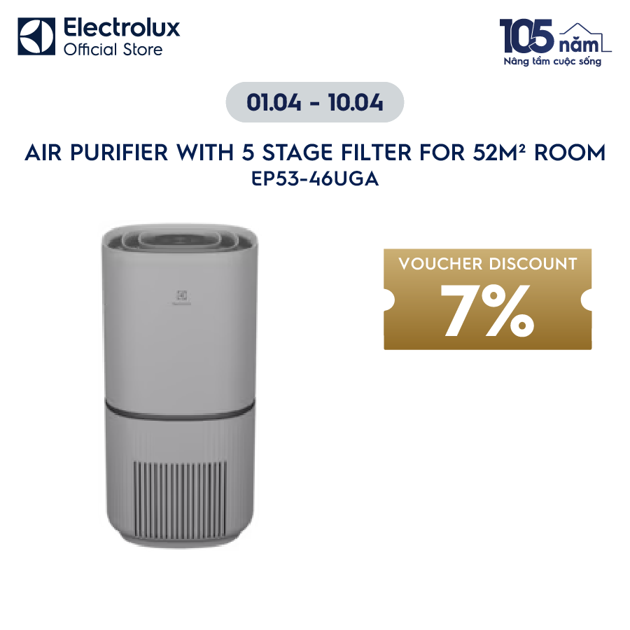 UltimateHome 500 air purifier with 5 stage filter for 52m² room ...