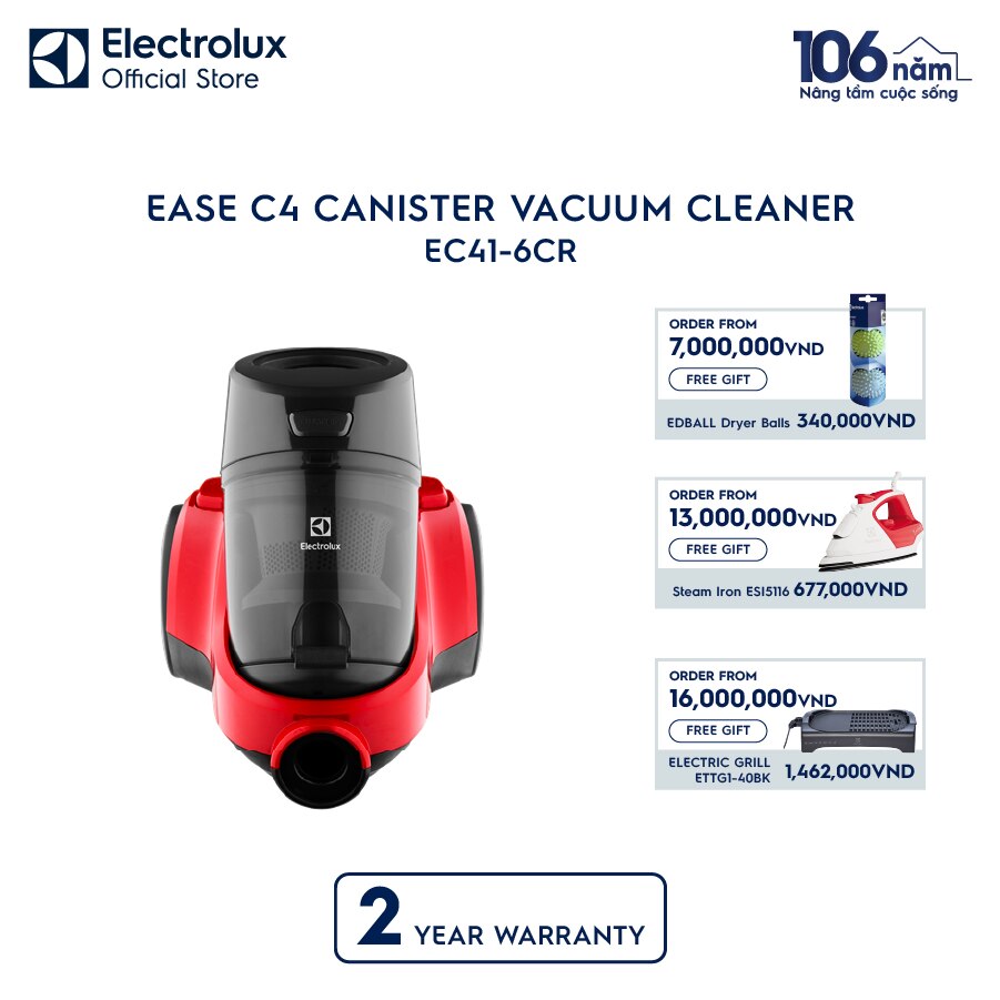 Ease C4 canister vacuum cleaner - EC41-6CR | Electrolux Viet Nam