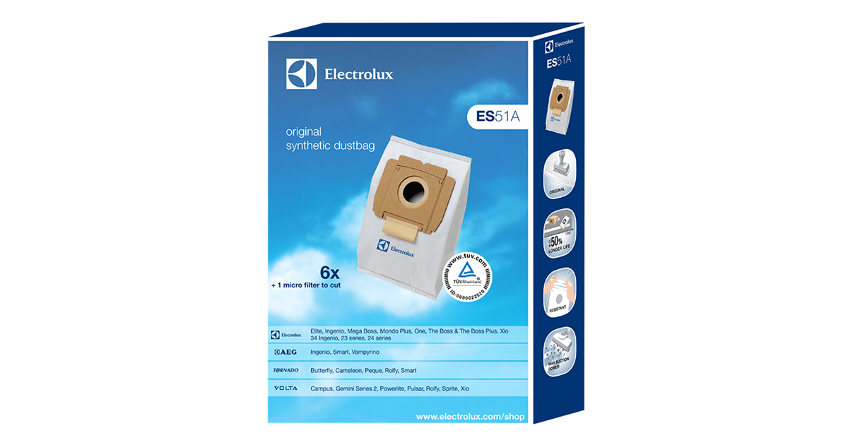 ES51A 6 bags, 1MCF to cut - ES51A | Electrolux Viet Nam